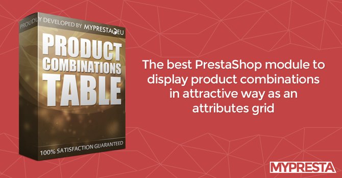 Prestashop Product Page Combinations Tab